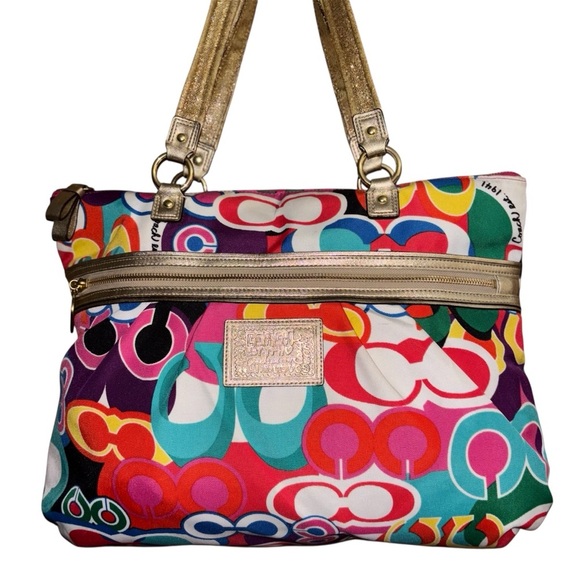 Coach | Bags | Coach Polly Multicolor Tote Bag | Poshmark